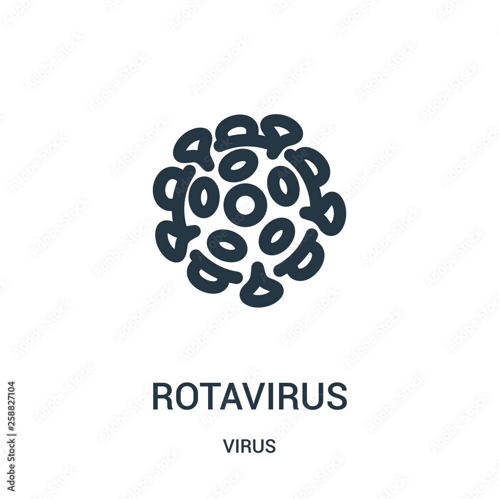 rotavirus icon vector from virus collection. Thin line rotavirus ...