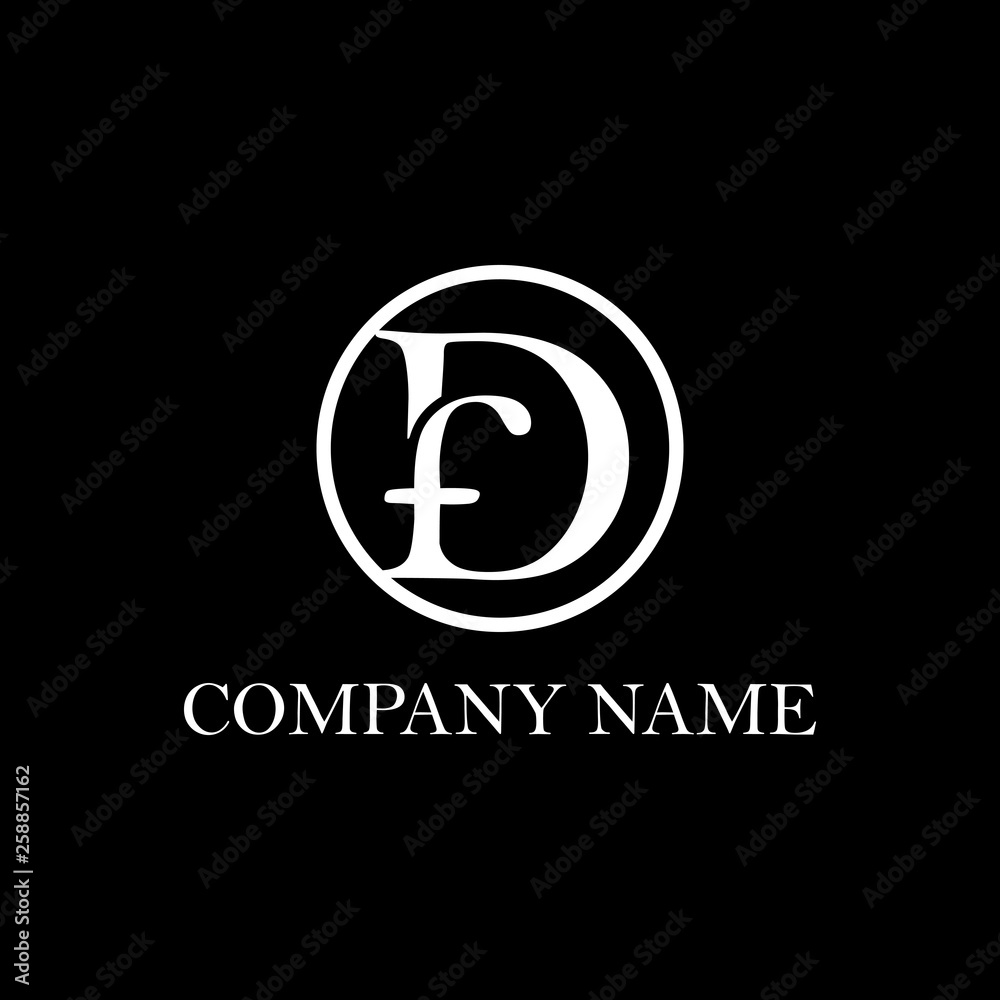 DF initial logo Design, clean vector Stock Vector | Adobe Stock