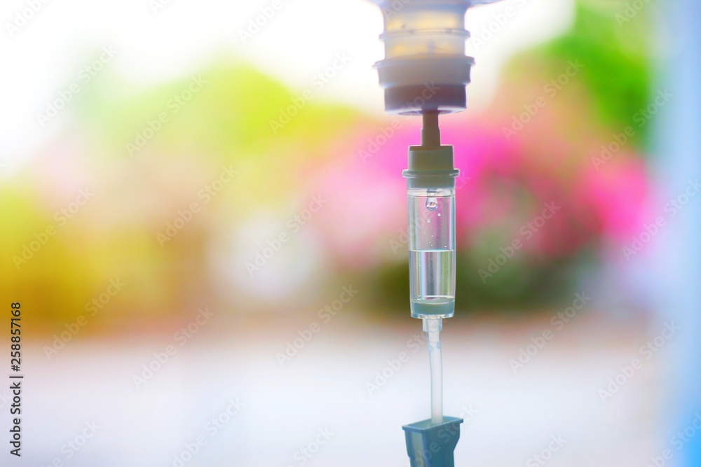 Iv fluid intravenous drop saline drip hospital room,Medical Concept ...