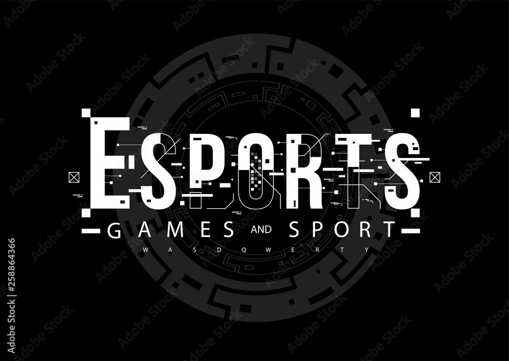 Esports. Conceptual Layout with HUD elements for print and web ...