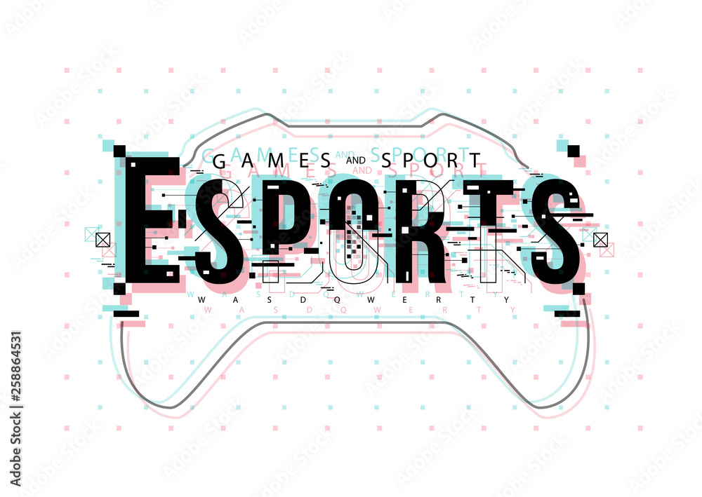 Esports. Conceptual Layout with HUD elements for print and web ...