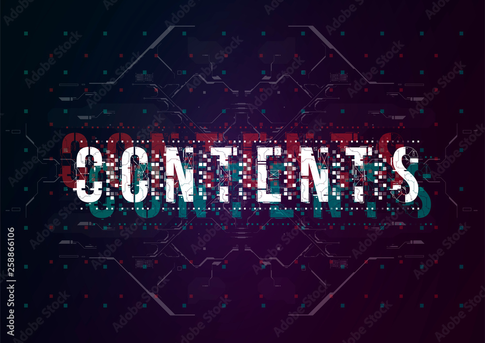 Contents. Conceptual Layout with HUD elements for print and web ...