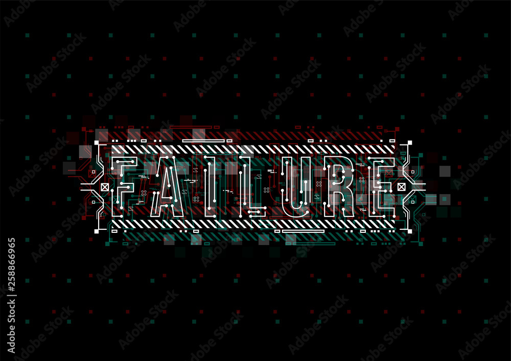 Failure. Conceptual Layout with HUD elements for print and web ...