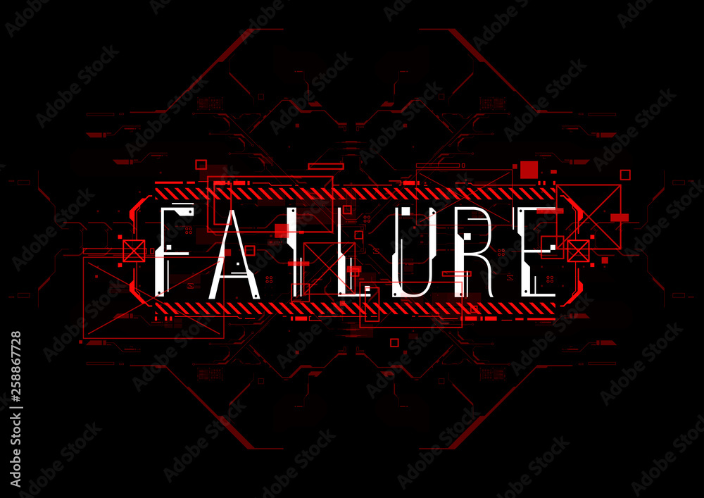 Failure. Conceptual Layout with HUD elements for print and web ...