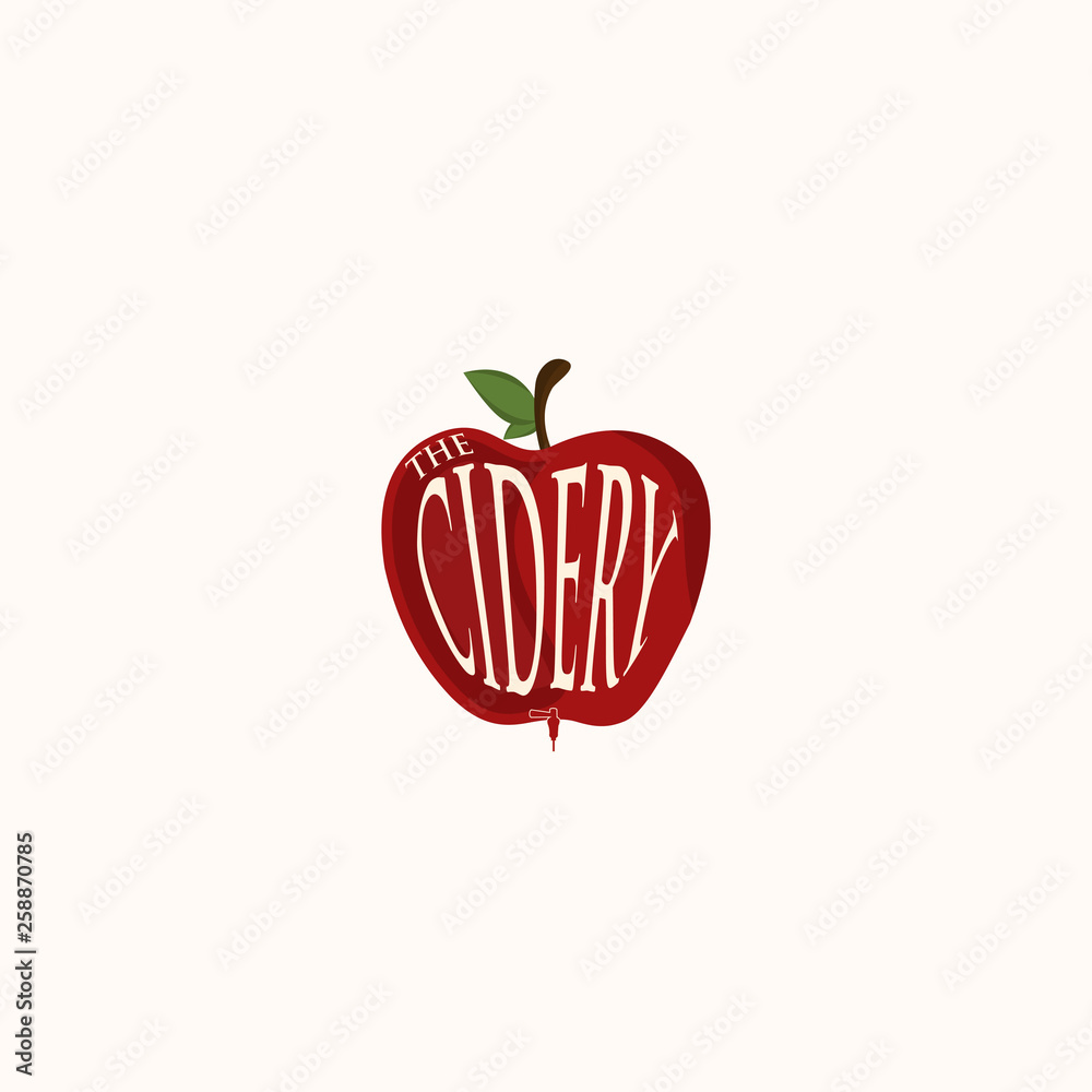 Apple Cider Drink Creative Logo Design, modern badge cider apple fest ...