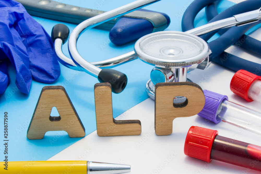 ALP Medical lab acronym, meaning Alkaline Phosphatase. Letters that ...