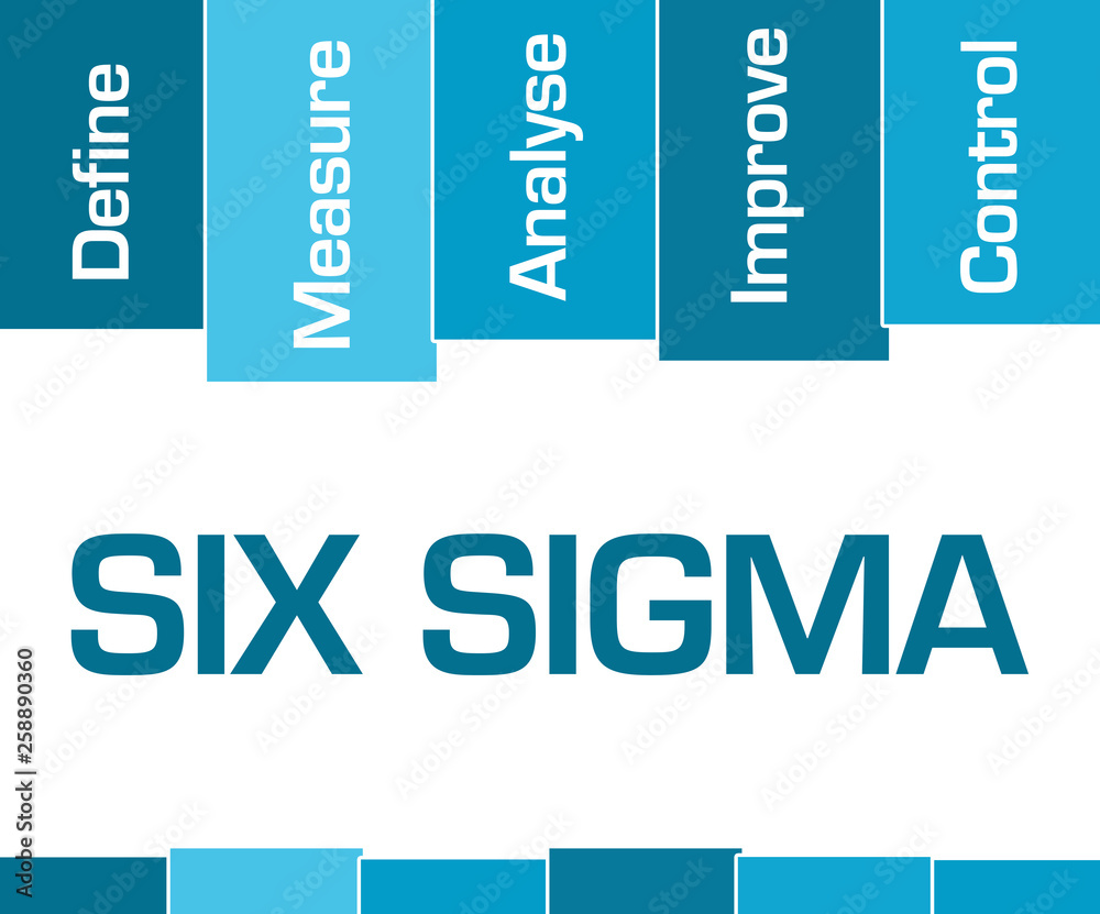 Six Sigma DMAIC Blue Stripes Symbols Stock Illustration | Adobe Stock