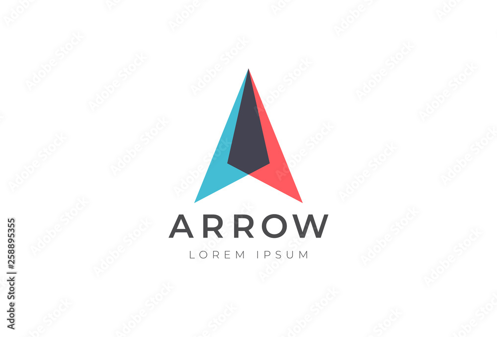 Abstract business arrow up logo icon. Vector design template. Stock ...