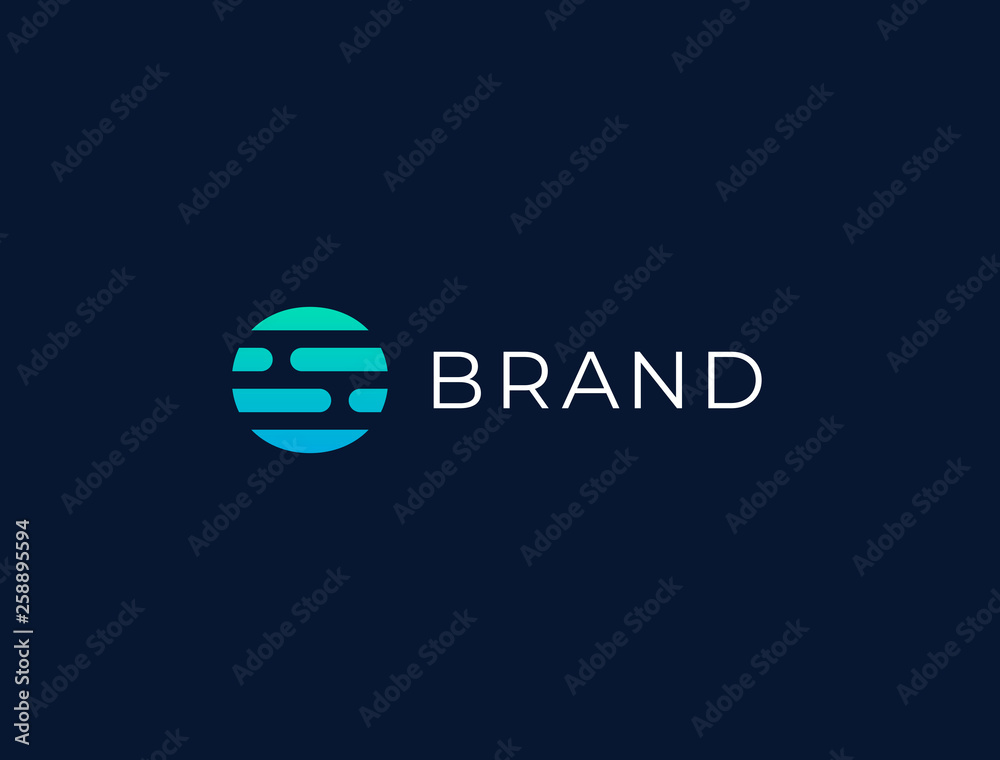 Abstract tech logo. Letter O logotype. Simple digital connection ...