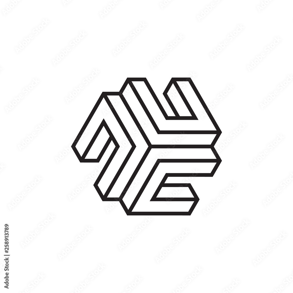 3D logo from three initial letter C logo design template Stock Vector ...