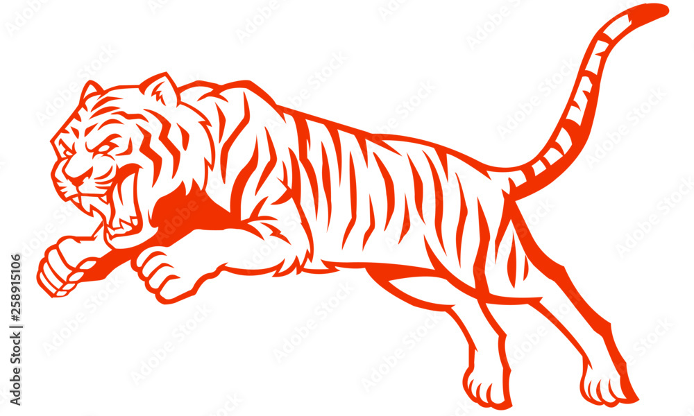tiger vector file Stock Vector | Adobe Stock