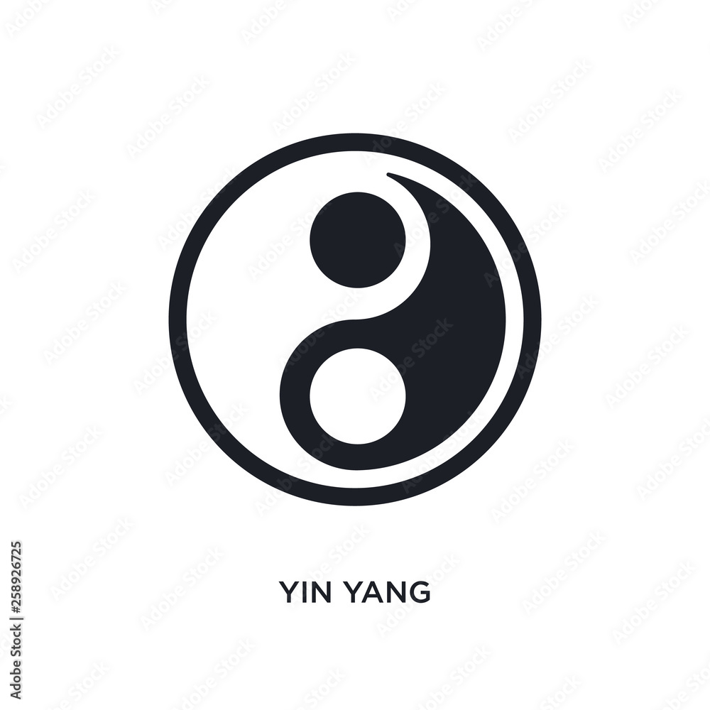 Vecteur Stock black yin yang isolated vector icon. simple element ...