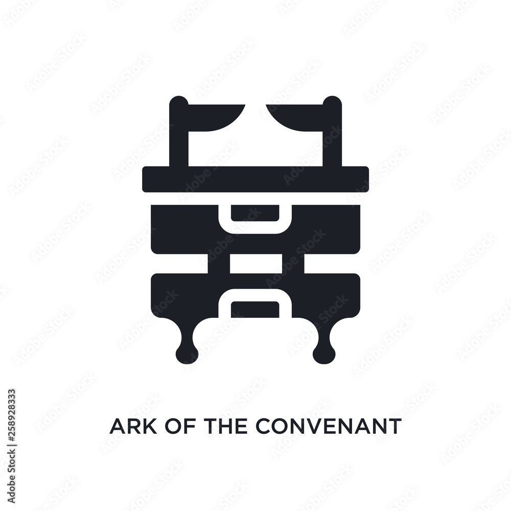 Vettoriale Stock black ark of the convenant isolated vector icon ...