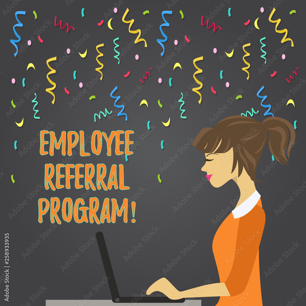 Conceptual hand writing showing Employee Referral Program. Concept ...