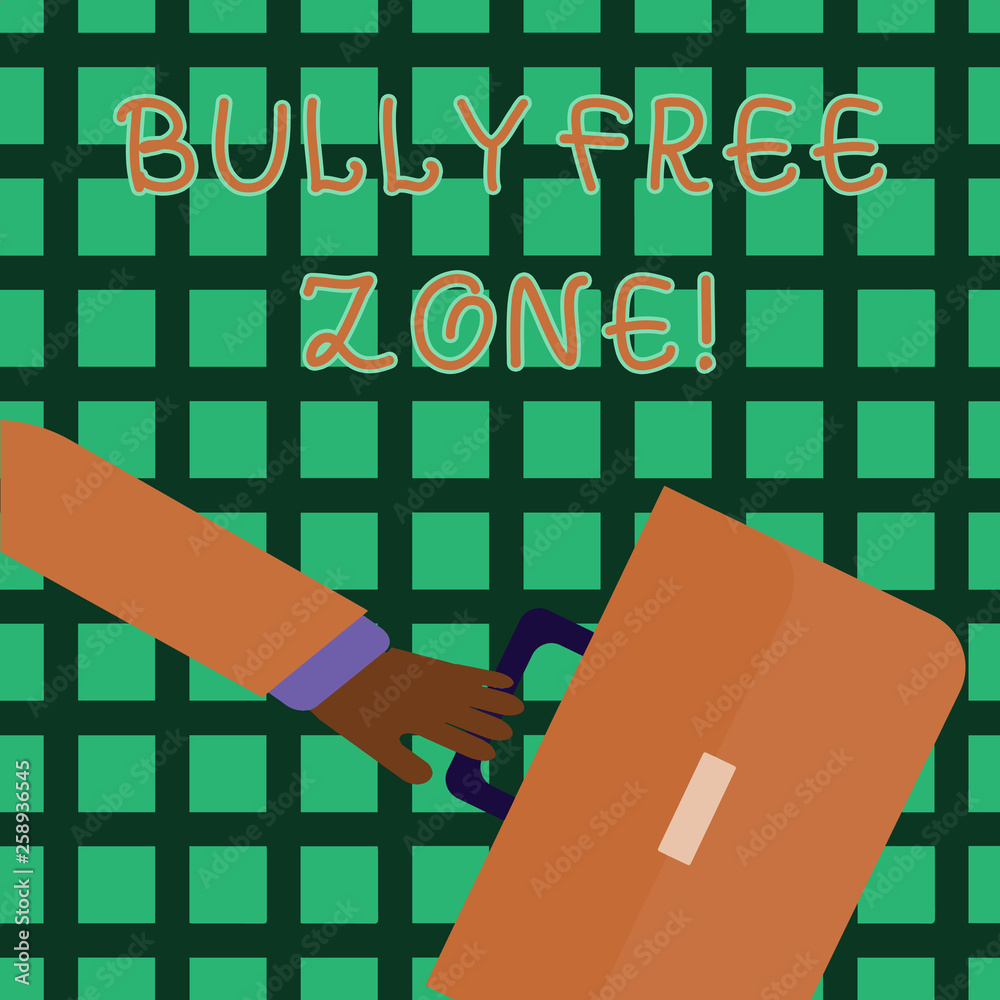 Handwriting text writing Bully Free Zone. Conceptual photo creating ...