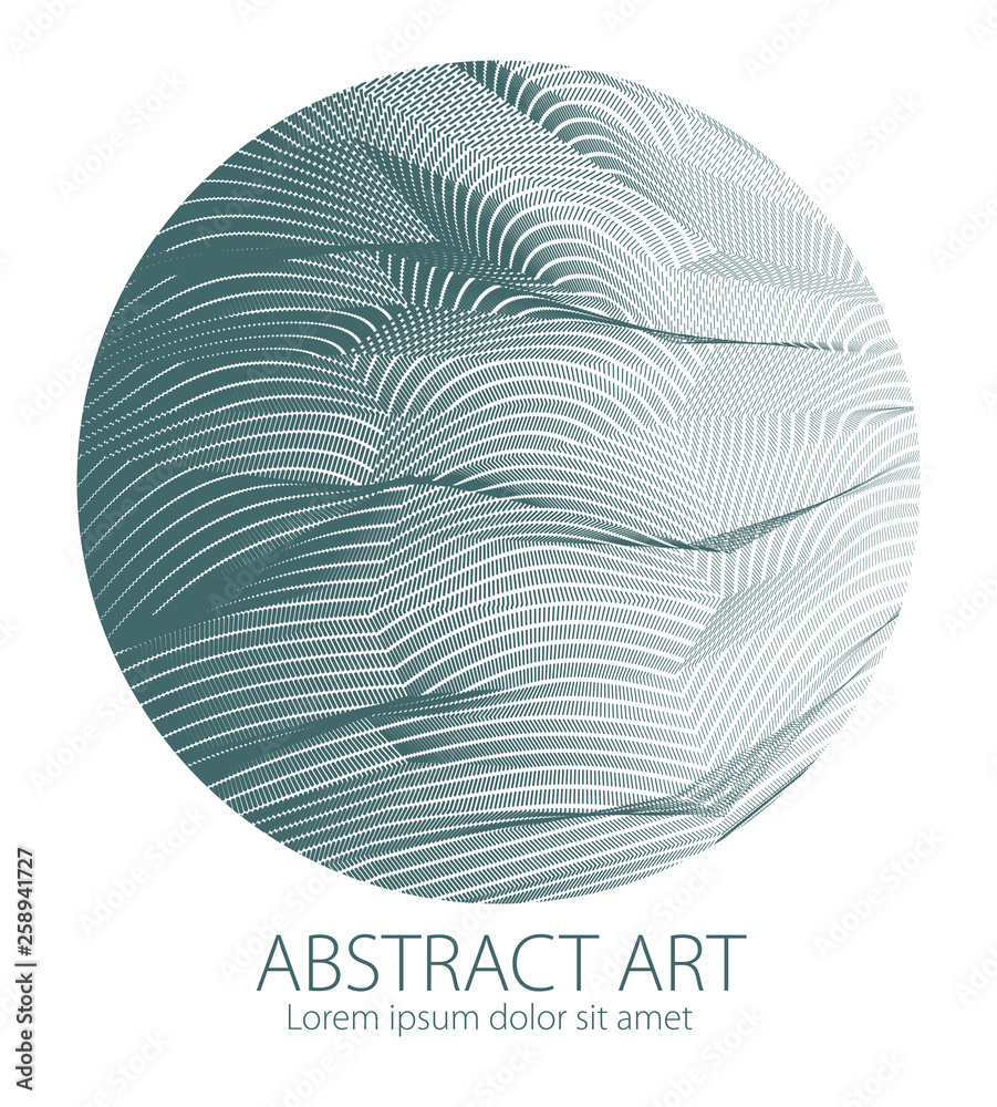 Design artistic element of great lines surface texture in a shape of ...