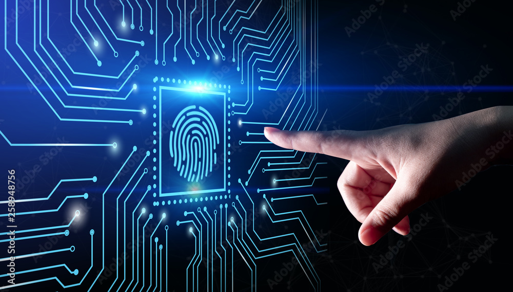 Fingerprint scan provides security access with biometrics ...