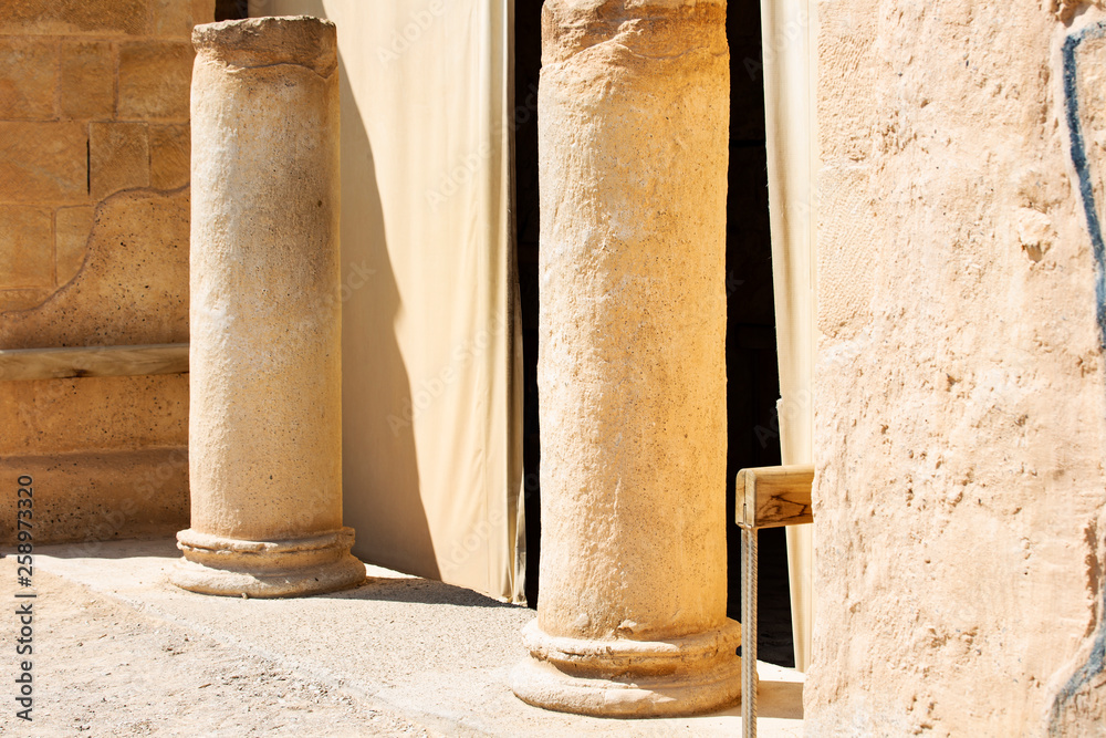 Masada fortress, ancient fortification in Israel situated on top of an ...