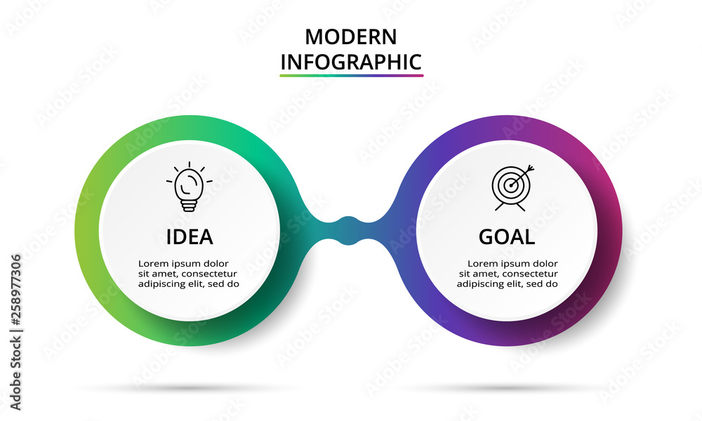 Business data visualization. Process chart. Elements of graph, diagram ...