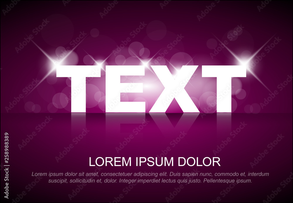 Header Layout with Glowing Text Effect Stock Template | Adobe Stock