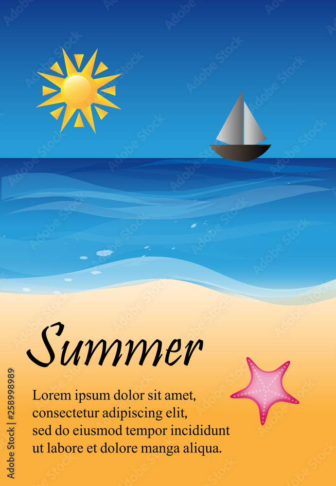 Summer Background - Vector Illustration, Graphic Design. Summer ...
