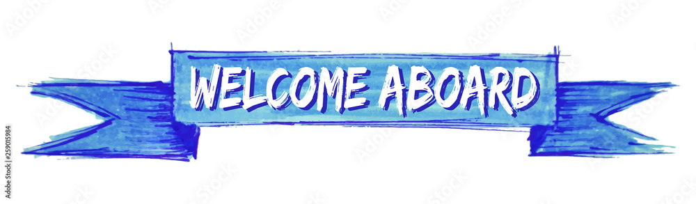welcome aboard ribbon Stock Vector | Adobe Stock