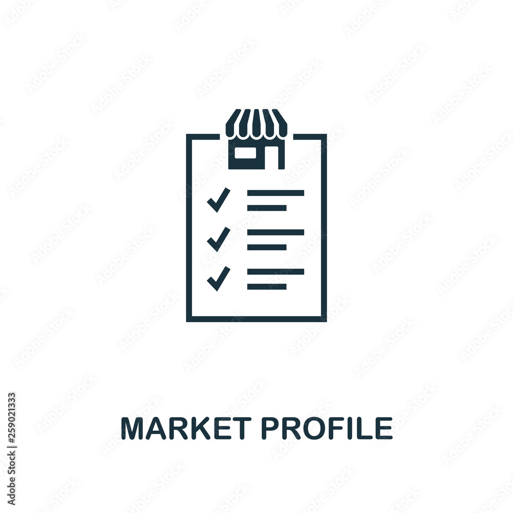 Market Profile icon. Creative element design from content icons ...