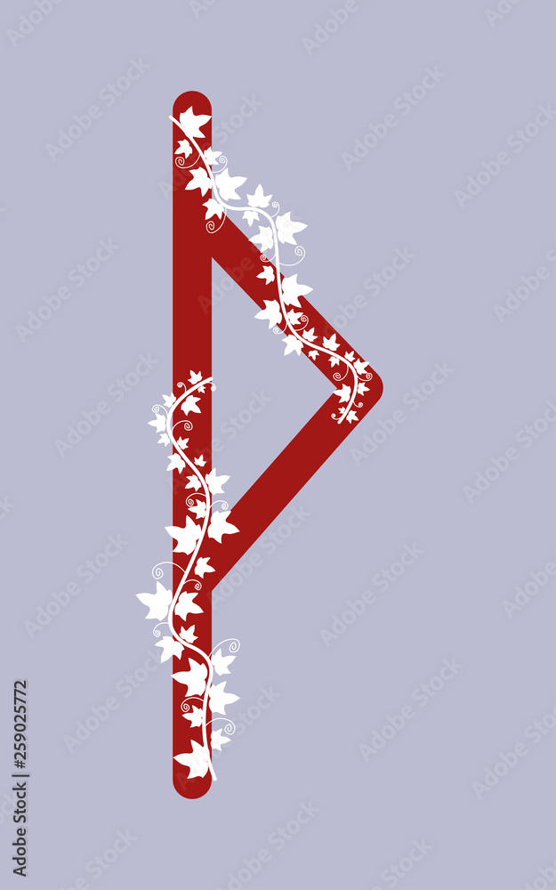 Fleece Thurisaz, the ancient Scandinavian Fleece. Vector illustration ...