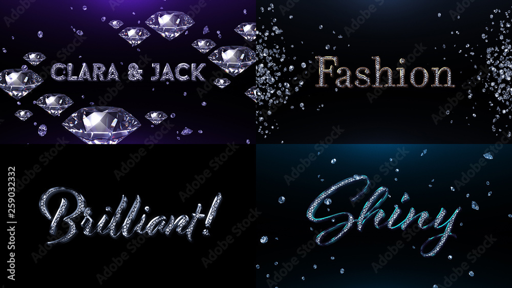 Diamonds Title Reveal Stock Template | Adobe Stock