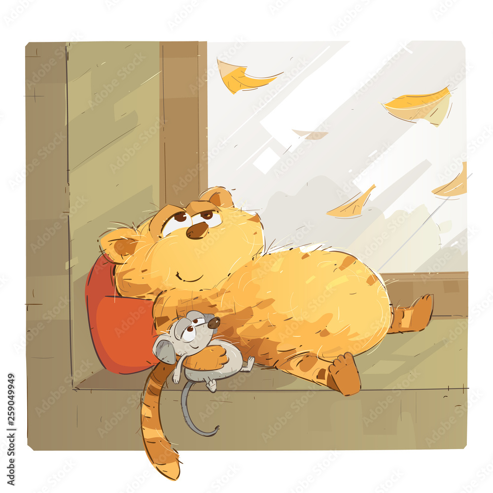 Cat And Mouse Friends Cartoon