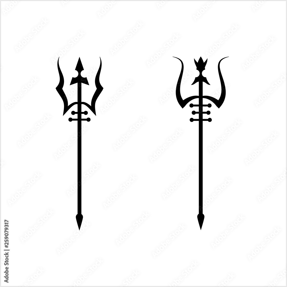 Trident The Holy Weapon, Trident Symbol Stock Vector | Adobe Stock