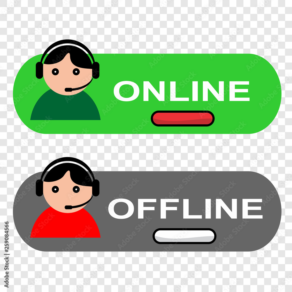 Online Offline Button