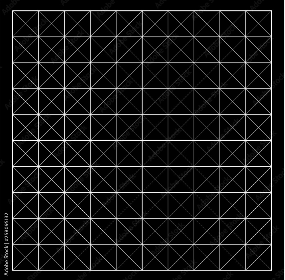 Measured Grid Graph Plotting Grid Corner Ruler With Measurement Isolated On The Black