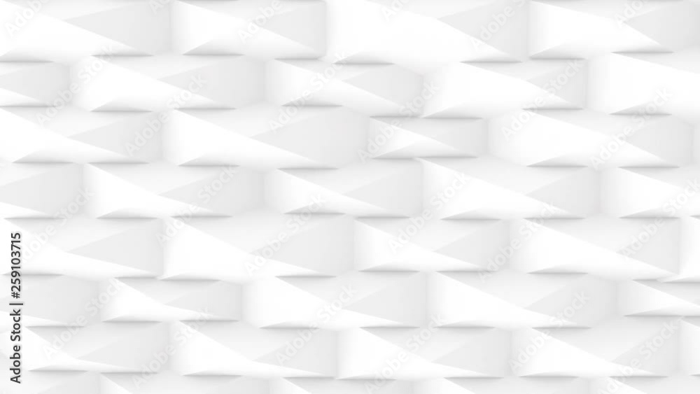 3D abstract set of different colors shapes pyramid top view background ...