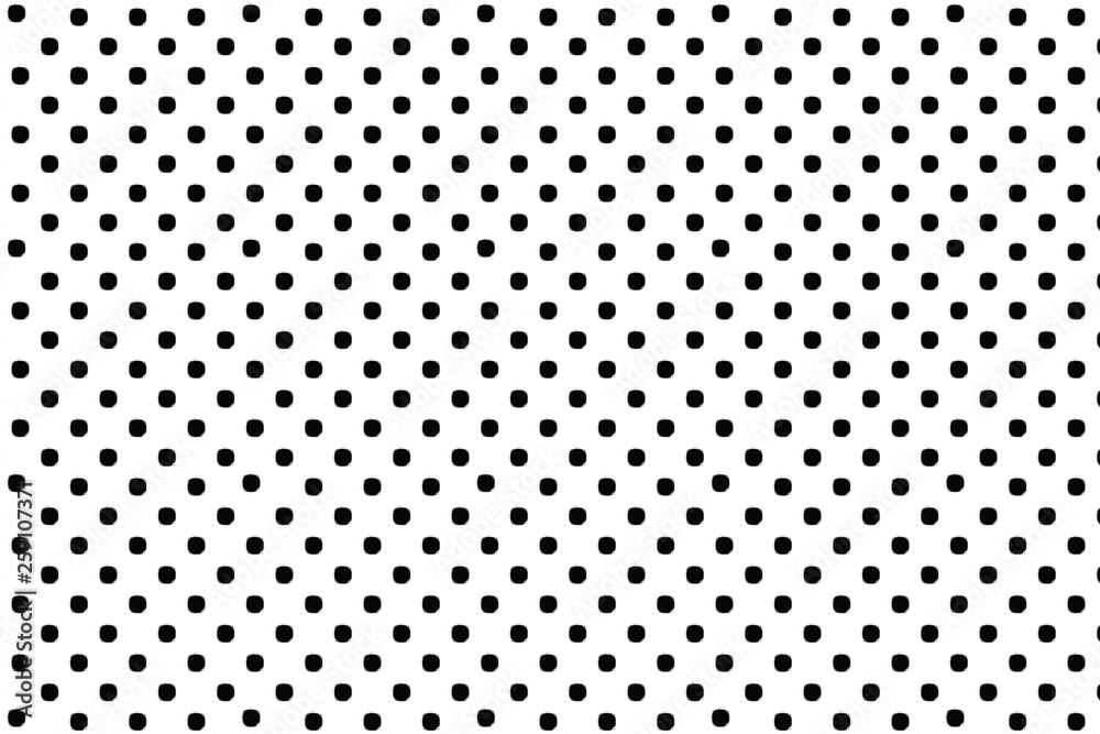 Black polka dots on white background. Dynamic digital creative abstract ...