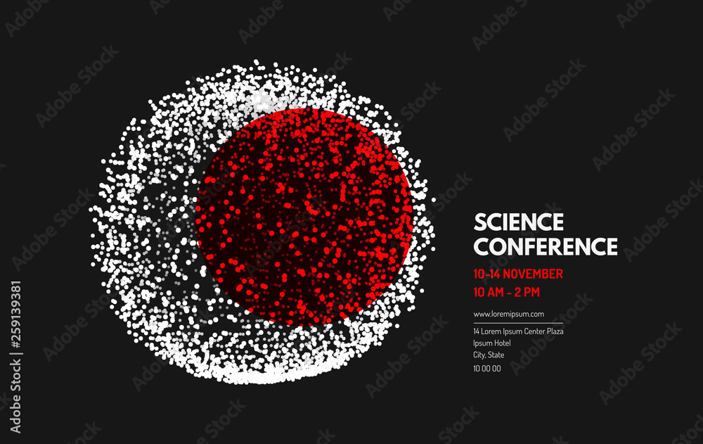 Science conference. Sphere. Business event invitation template. Can be ...