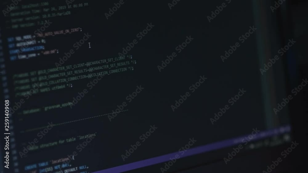 Hacker api text on the computer screen. Coding hacker concept. Modern ...
