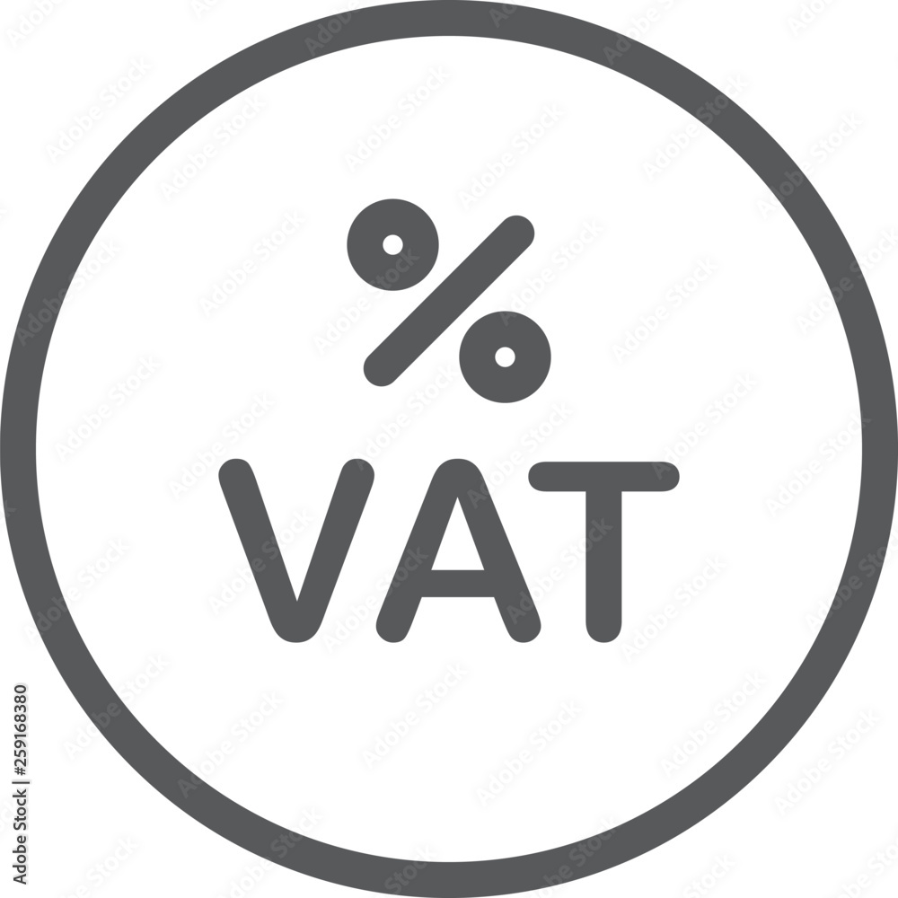 Tax or vat form icon isolated on white background Stock Vector | Adobe ...