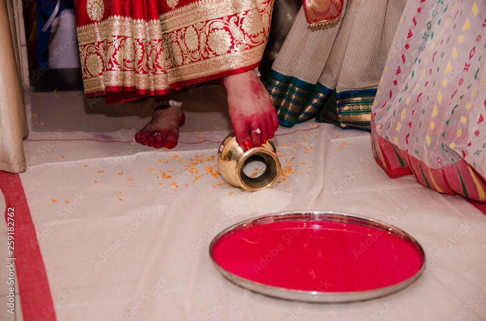 Indian wedding rituals, Gruha Pravesh / Gruhapravesh / Griha Pravesh ...