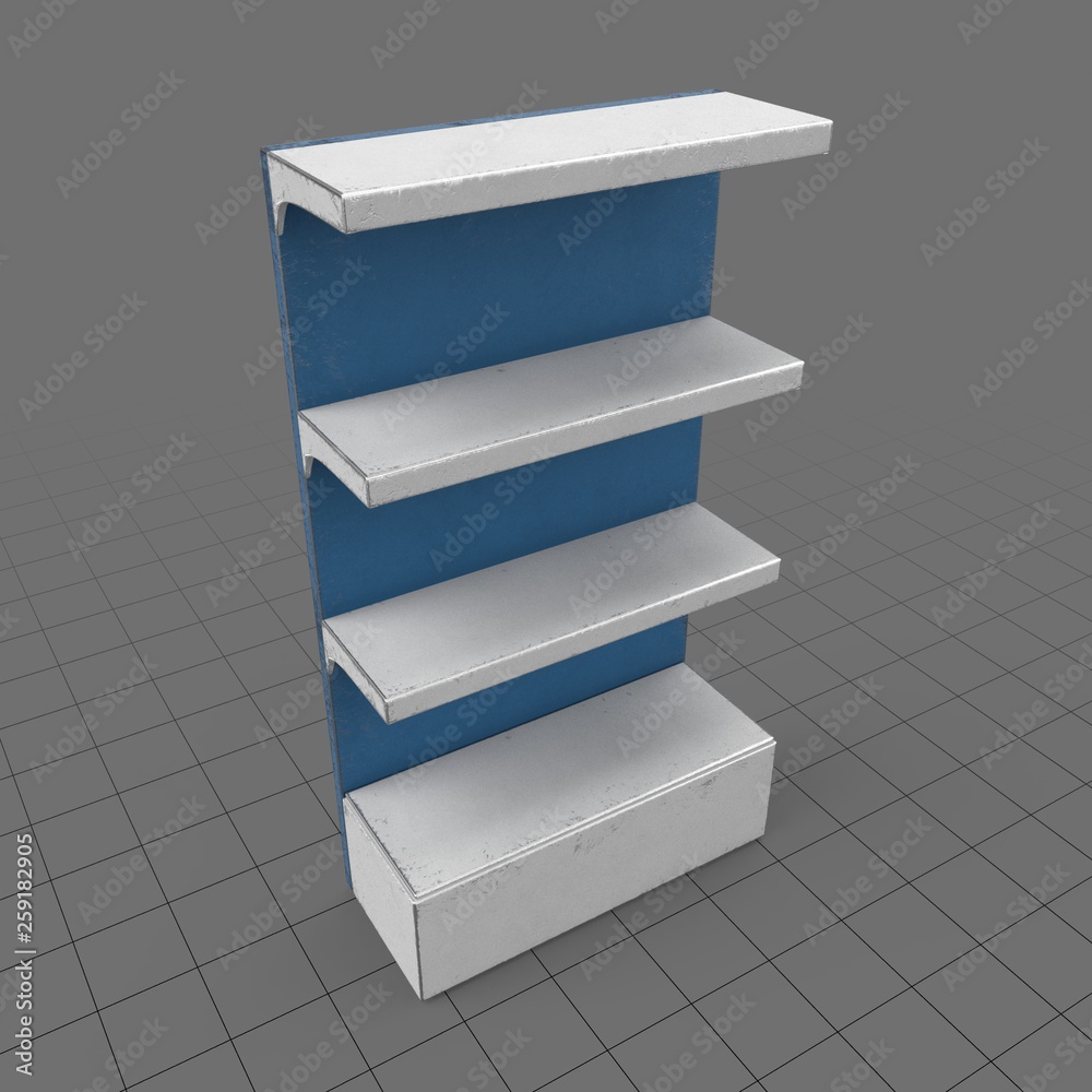 Market shelf Stock 3D asset | Adobe Stock