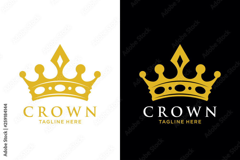 Geometric Vintage Creative Crown abstract Logo design vector template ...
