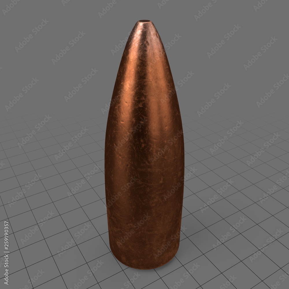 Pointed bullet Stock 3D asset | Adobe Stock