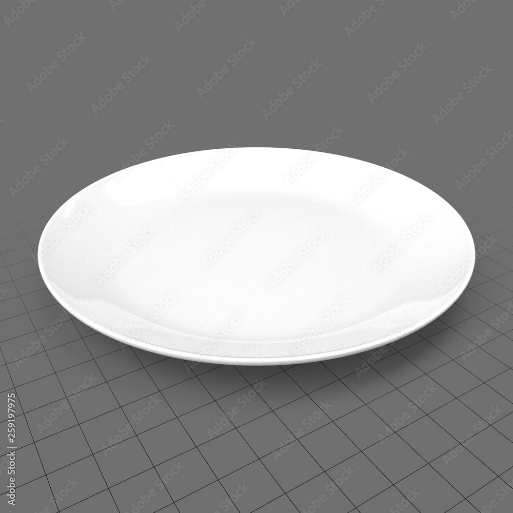 Round plate Stock 3D asset | Adobe Stock