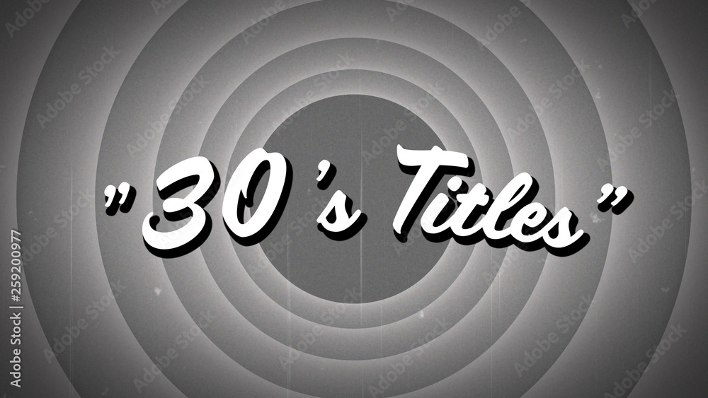 30's Titles Stock Template | Adobe Stock