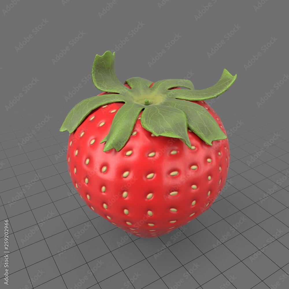 Strawberry Stock 3D asset | Adobe Stock