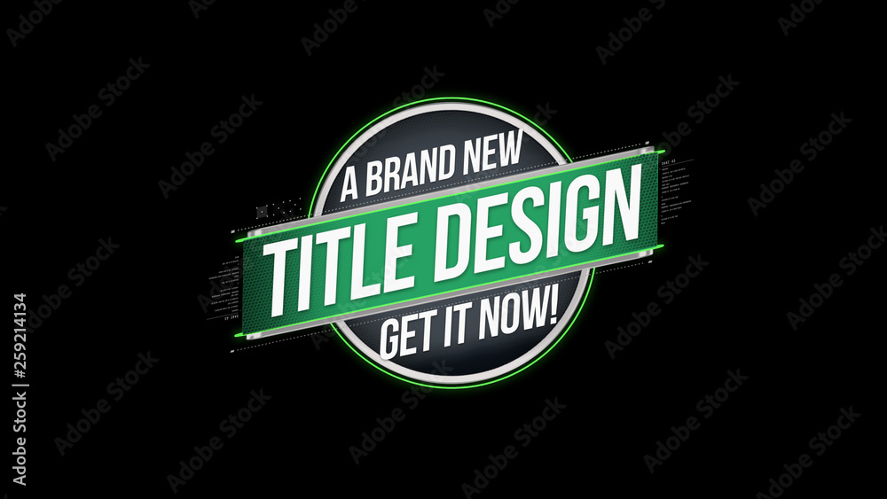 Circle and Bar 3D Title Stock Template | Adobe Stock