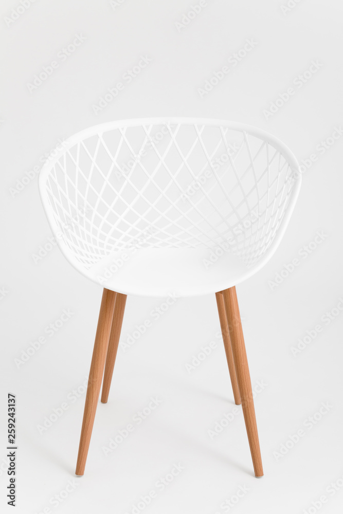 Minimalist chair isolated over clean seamless background Stock Photo ...