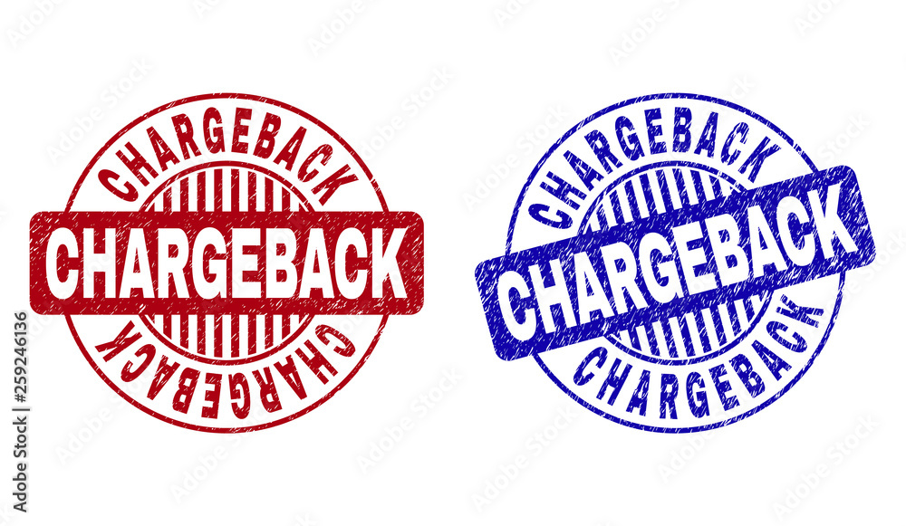 Grunge CHARGEBACK round stamp seals isolated on a white background ...