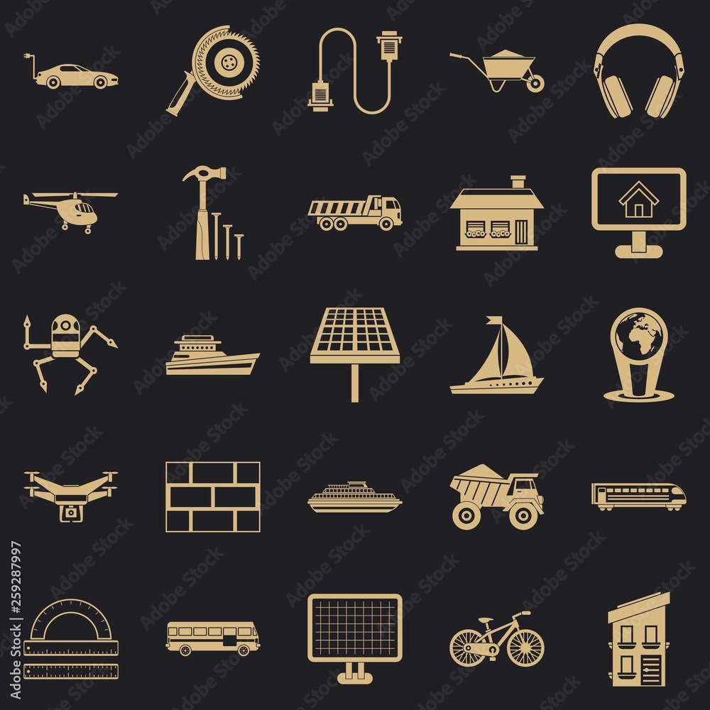 Plot icons set. Simple set of 25 plot vector icons for web for any ...