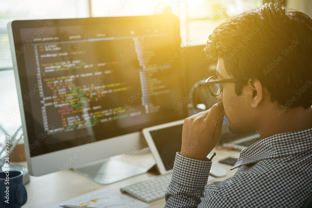 Programming new system Stock Photo | Adobe Stock